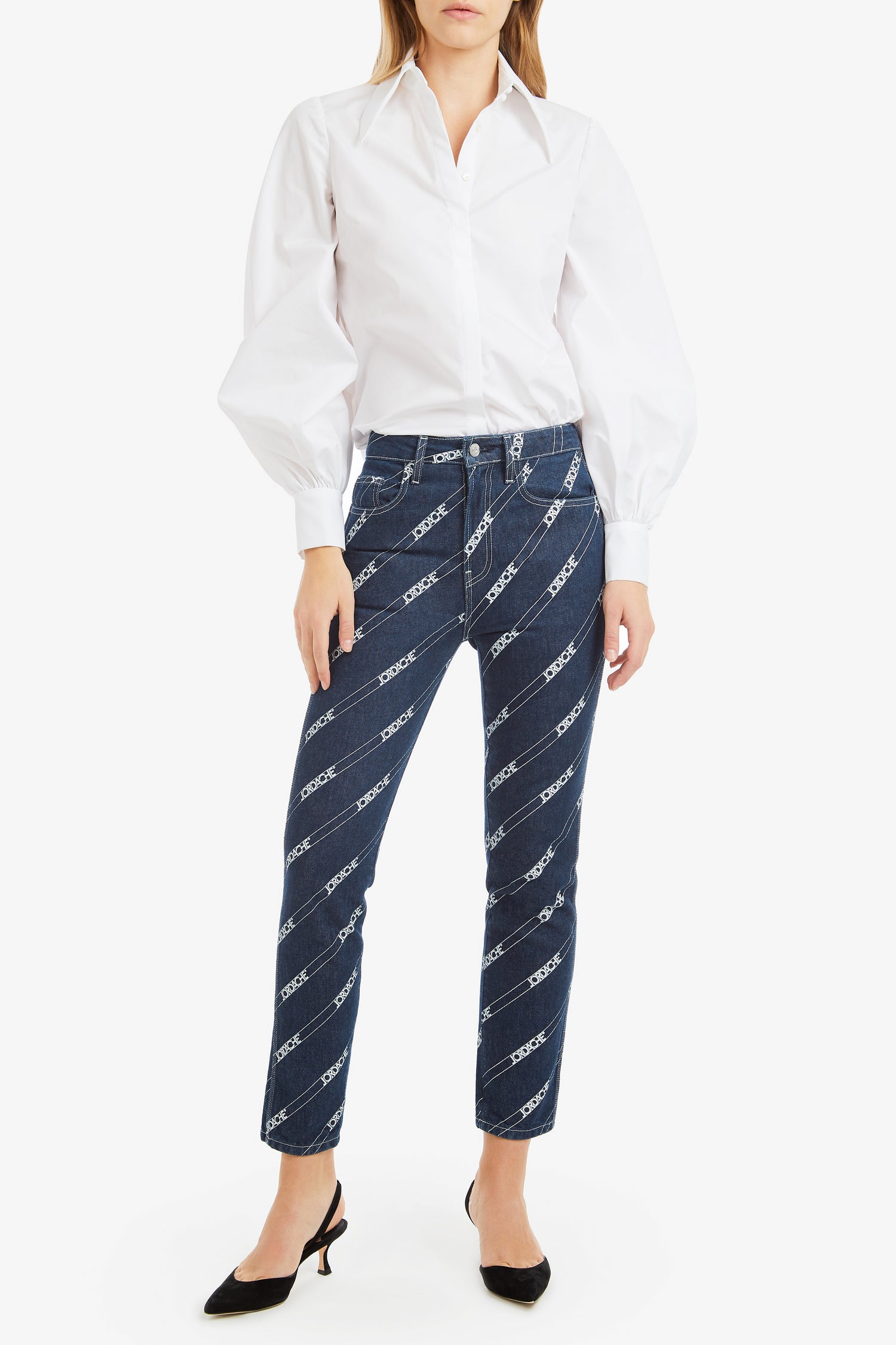 RINSE DIAGONAL LOGO PRINT VINTAGE CROP – Jordache